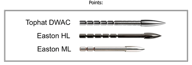 Easton A/C/E Fletched Arrow - Set of Four | Clickers Archery